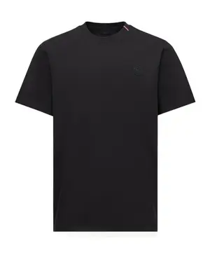 Moncler Logo Cotton T-shirt - Black