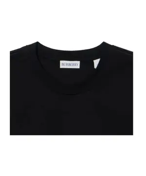 Burberry Check Panel Cotton T-shirt