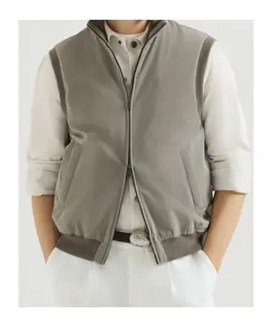 Brunello Cucinelli Bonded Nylon Vest With Thermore Padding