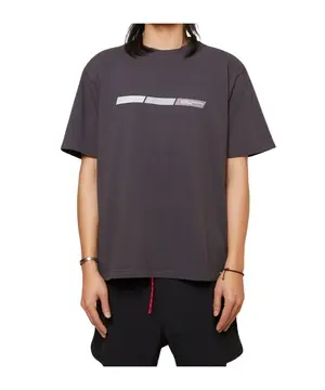 DISTRICT VISION Logo Motif T-shirt - Black