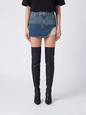 Attico Asymmetric Panel Mini Skirt