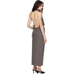 Khaite Turtleneck Maxi Dress With Back Slit