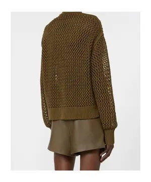Max Mara Cotton Cordonnet Cardigan Kaki