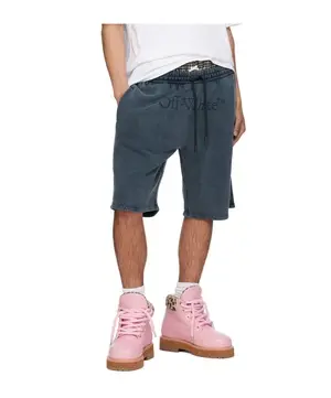 Off-White Drawstring Elastic-waist Shorts
