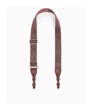 Emporio Armani Wallet On Chain With Pebbled Texture And Adjustable Strap