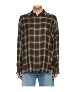 SSSTEIN Plaid Loose Long Sleeve Shirt