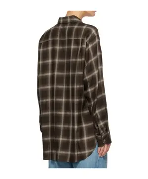 SSSTEIN Plaid Loose Long Sleeve Shirt