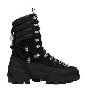 HELIOT EMIL Tall Hiking Lace-up Mid-calf Boots - Black