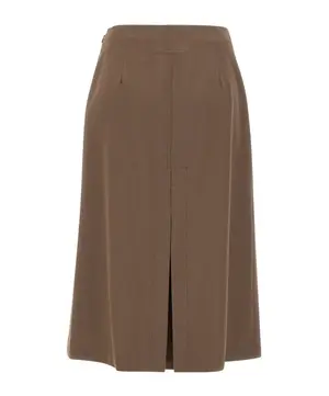 MAISON MARGIELA Wrap Midi Skirt - Brown