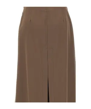 MAISON MARGIELA Wrap Midi Skirt - Brown