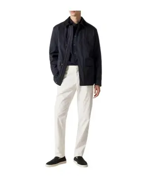Canali Fleece-collar Coat