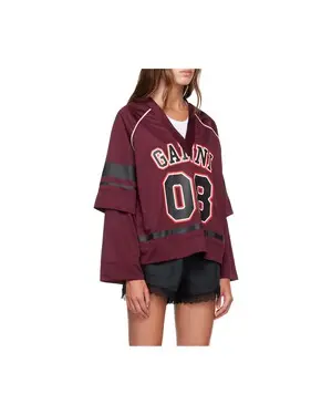 GANNI Double Layered Long Sleeve T-shirt - Brown
