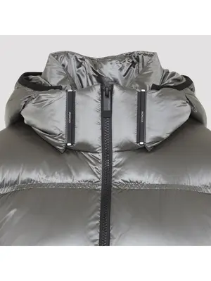 Moncler Sensation Hooded Down Jacket - Silver