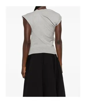 VIVIENNE WESTWOOD Orb Logo Cap Sleeve Top - Grey