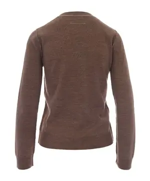 MAISON MARGIELA Wool Blend Knit Jumper With Contrast Trim