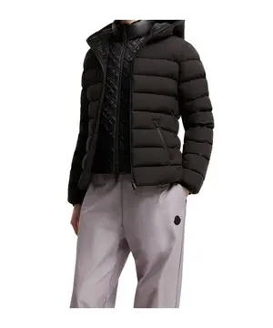 Moncler Zip-up Hooded Down Jacket - Black