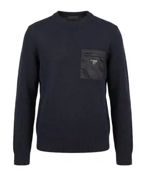 Prada Logo Pocket Knitted Jumper
