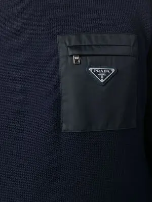 Prada Logo Pocket Knitted Jumper
