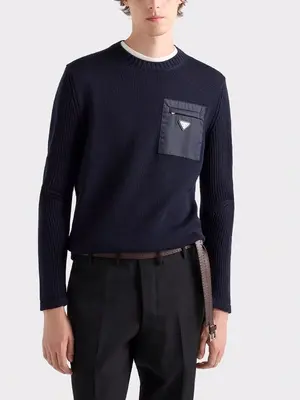 Prada Logo Pocket Knitted Jumper