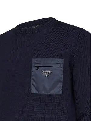 Prada Logo Pocket Knitted Jumper