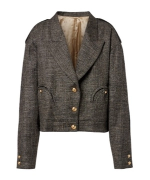 BLAZÉ MILANO Tailored Textured Wool Blend Jacket