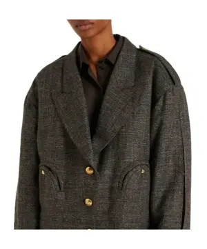 BLAZÉ MILANO Tailored Textured Wool Blend Jacket