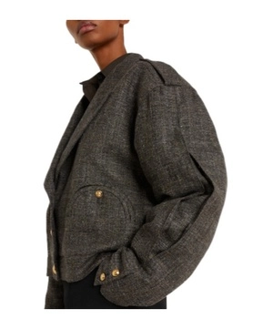 BLAZÉ MILANO Tailored Textured Wool Blend Jacket