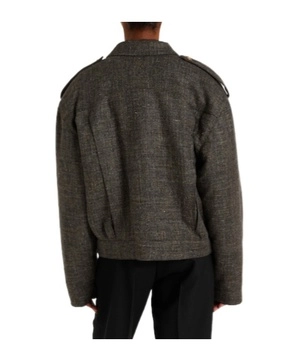 BLAZÉ MILANO Tailored Textured Wool Blend Jacket
