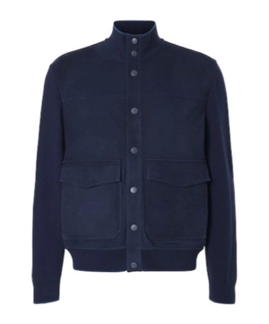 Canali Suede Bomber Jacket