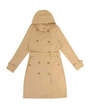 Burberry Long-sleeved Hooded Trench Coat - No