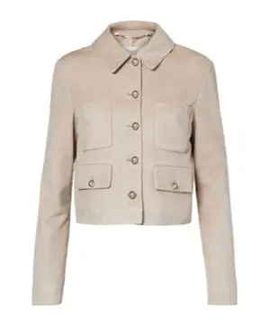 Altuzarra Astley Suede Jacket - Nude