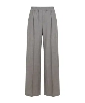 Brunello Cucinelli Pleated Elasticated-waist Trousers - Gray