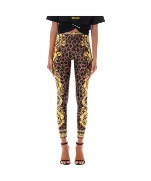 Versace Barocco-printed Leggings - Multicolor