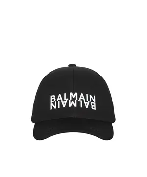 Balmain Logo Baseball Hat - Black