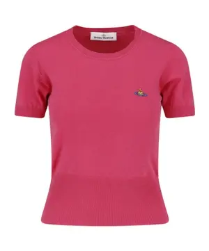 VIVIENNE WESTWOOD Orb Embroidered Knit Top