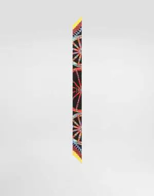 Dolce & Gabbana Carretto Print Skinny Scarf - Multicolor