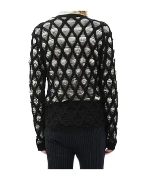 ANN DEMEULEMEESTER Carlos Diamond Stitch Sweater