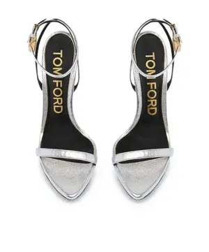 TOM FORD Padlock-detail Metallic Sandals