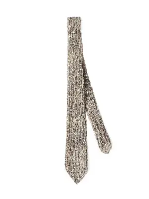 Brunello Cucinelli Mohair And Wool Craquelé Embroidered Tie
