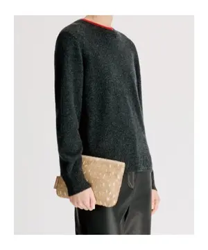 Loulou De Saison Otis Bicolor Cashmere Sweater