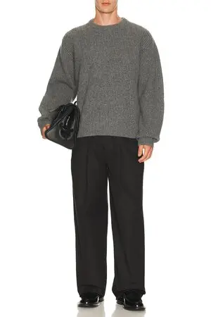 JIL SANDER Fisherman's Rib Crewneck Sweater