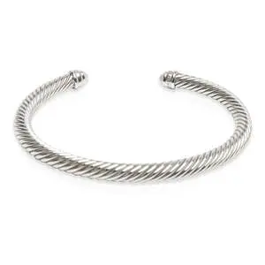 David Yurman Sterling Silver Pearl And Diamond Cable Classic Bracelet