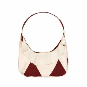 Carmen Says Candycane Argyle Burgundy Print Bag