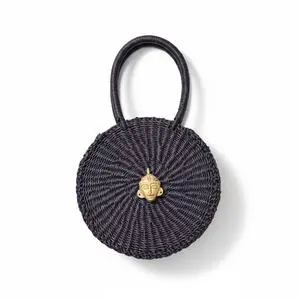 SOKONA Esengo Round Midnight Handwoven Bag