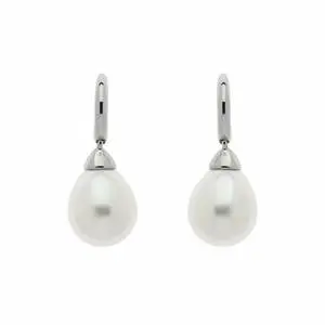 EMMA HOLLAND JEWELLERY Platinum Teardrop Pearl Earrings - Silver