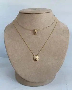 RITIQUE Diamond Disc Mini Mélange Pendant Necklace