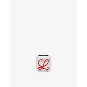Loewe 1846 Dice Brass Charm - Silver/red