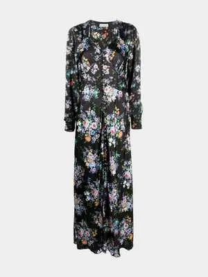 Rabanne Maxi Long-sleeved Dress - Black