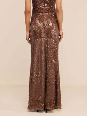 L'Agence Zeta Sequin Maxi Skirt