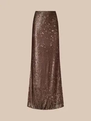 L'Agence Zeta Sequin Maxi Skirt